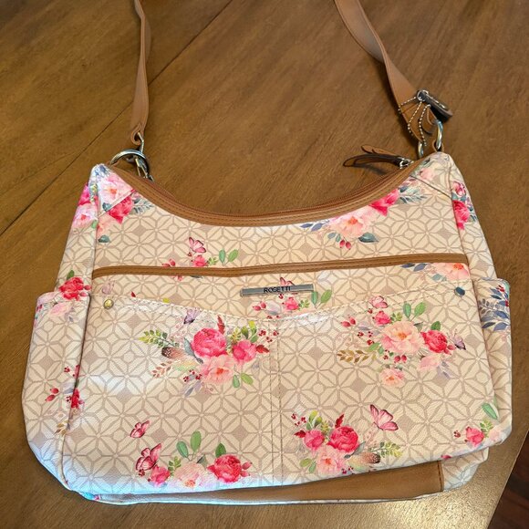 Rosetti | Bags | Nwot Rosetti Floral Crossbody Faux Leather Canvas ...